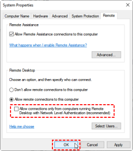 [Fixed] The Remote Computer Requires Network Level Authentication